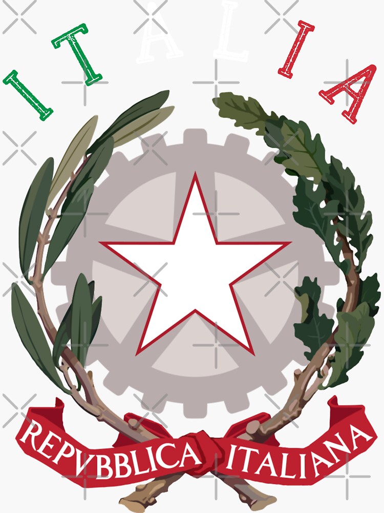 "Italy Emblem" Sticker for Sale by FedSherDesign | Redbubble