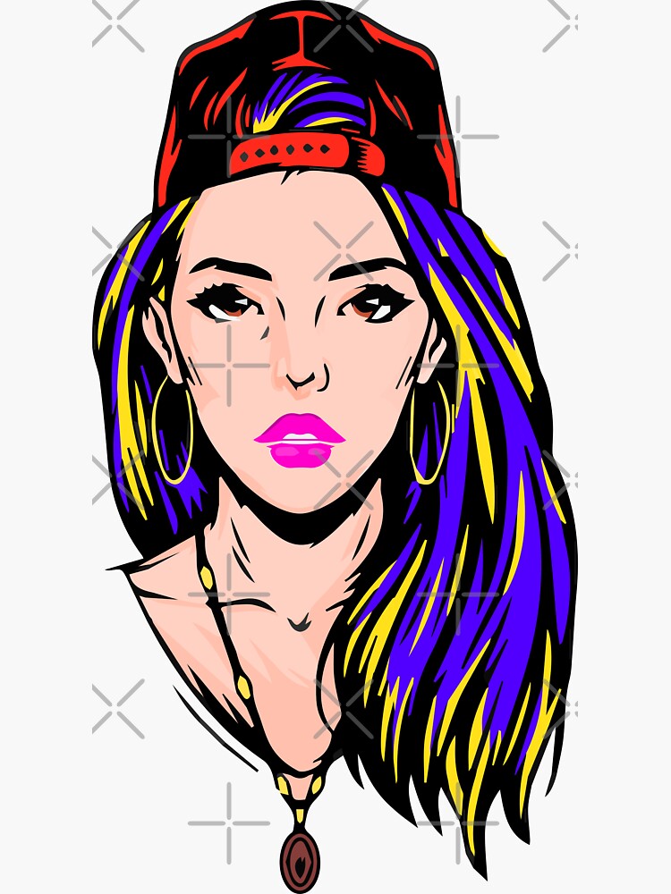 "Bad girl" Sticker for Sale by Right-Fit27 | Redbubble