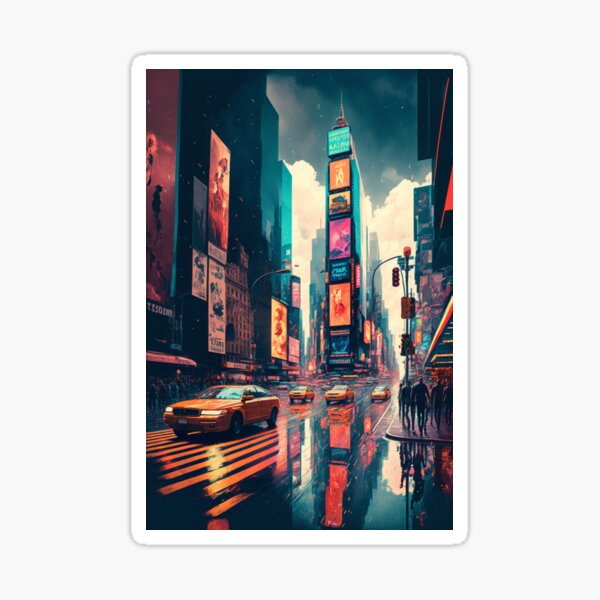"Times Square Street" Sticker for Sale by egyArtist | Redbubble