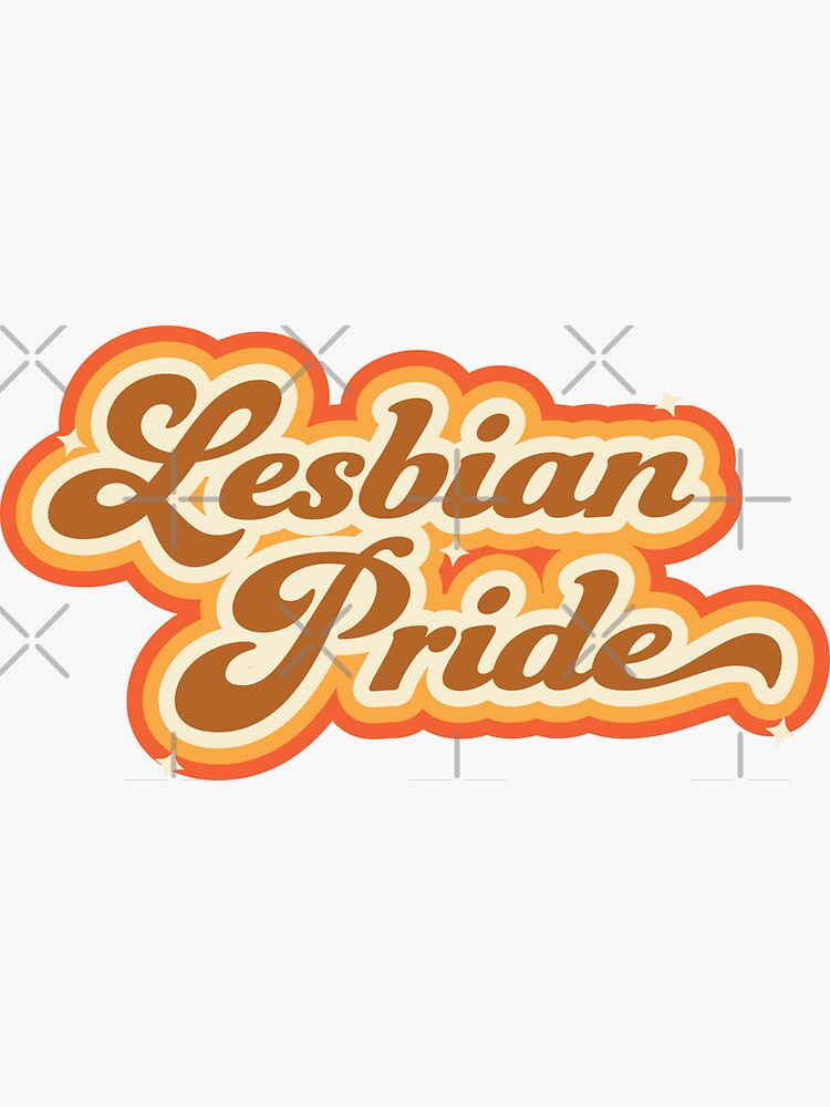 "Lesbian Pride Retro Rainbow" Sticker for Sale by XXRebellion | Redbubble