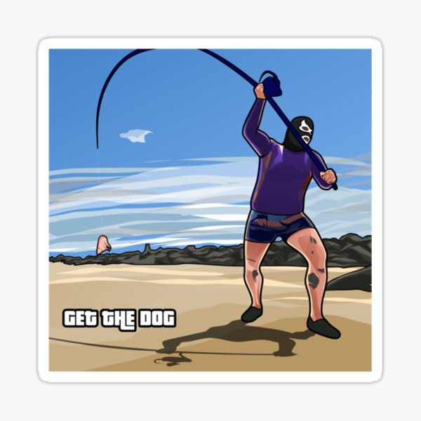 "Get The Dog Willem Powerfish " Sticker for Sale by totallyeight ...