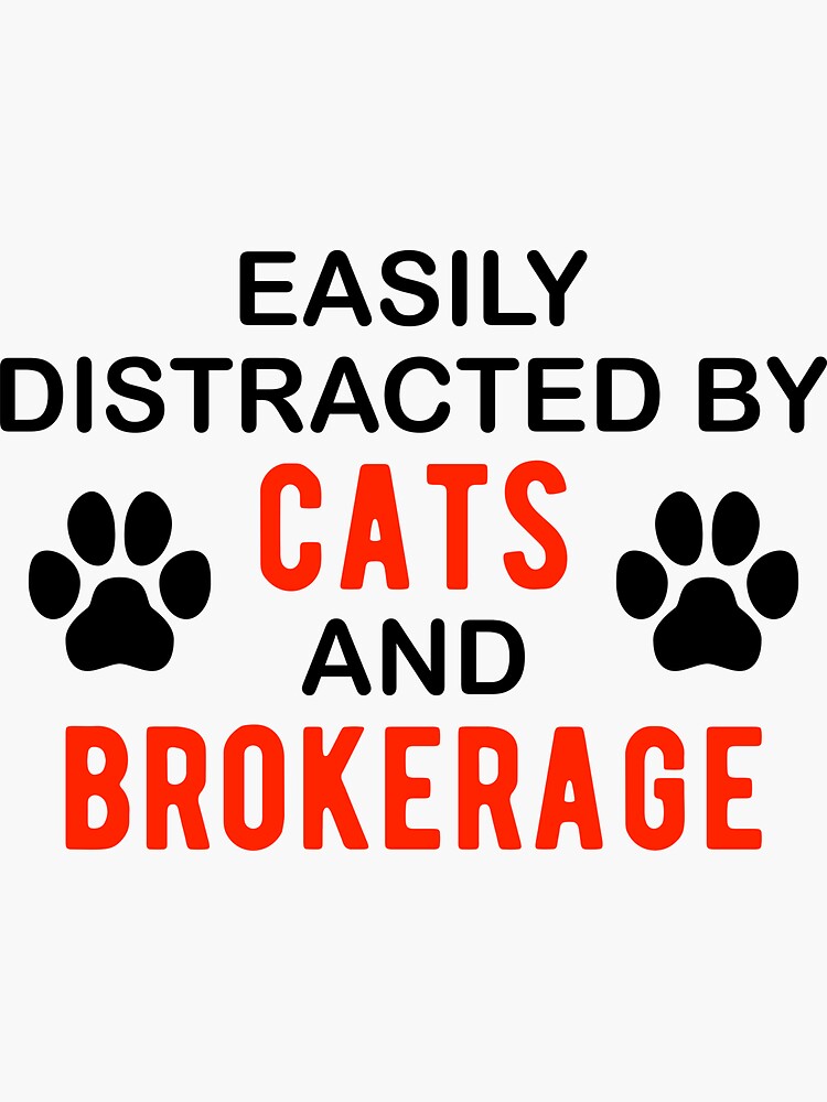 "Brokerage Clerk Cat Lover " Sticker for Sale by NestaReign | Redbubble