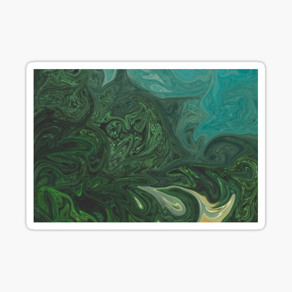 "Blue And Green Abstract" Sticker for Sale by procreativefox | Redbubble