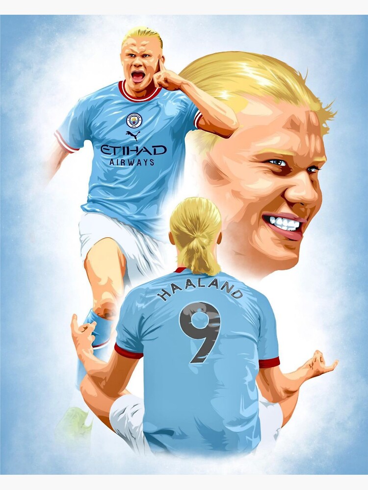 "Erling Haaland art - Erling Haaland illustration Shirt" Sticker for ...