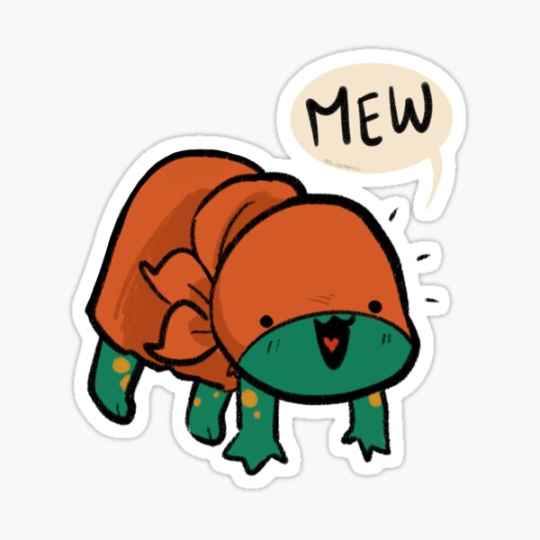 "Mew Mew Mikey" Sticker for Sale by Obs-Cartoonish | Redbubble