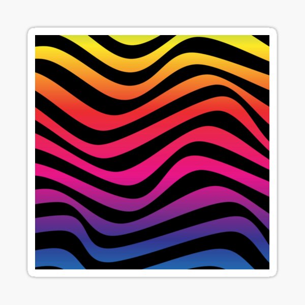 "Rainbow coloured lines" Sticker for Sale by KimmyRob | Redbubble