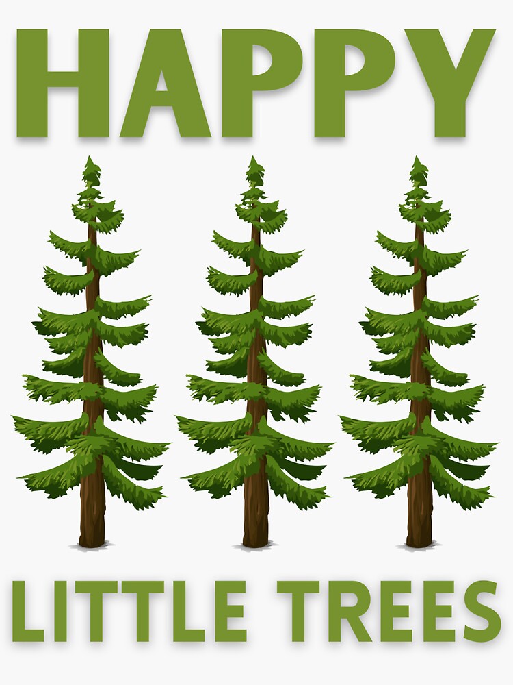 "Happy Little Trees " Sticker for Sale by CeylonPaint | Redbubble