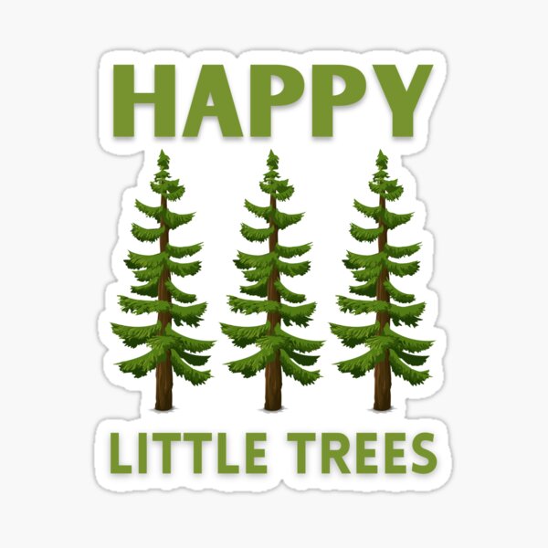"Happy Little Trees " Sticker for Sale by CeylonPaint | Redbubble