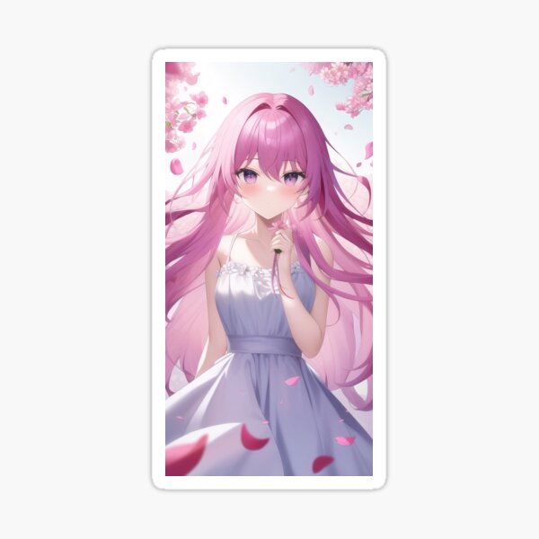 "Anime Girl" Sticker for Sale by PurpleRoseAnime | Redbubble