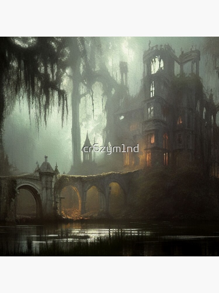 "Abandoned castle in the swamp" Sticker for Sale by cr6zym1nd | Redbubble