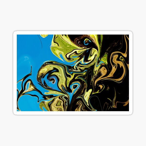 "Black Green And Blue Abstract" Sticker for Sale by procreativefox ...