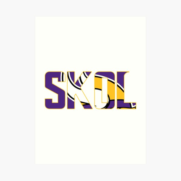 "SKOL Vikings " Art Print for Sale by BigBodegaa | Redbubble