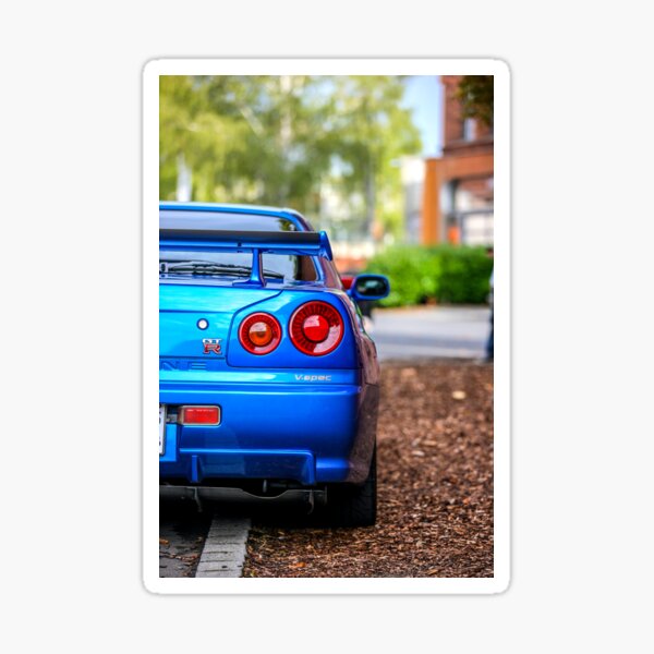 "Nissan Skyline R34 GTR" Sticker for Sale by JeffReding | Redbubble