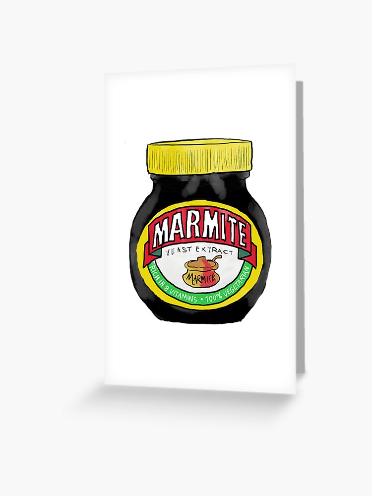 "Marmite" Greeting Card for Sale by thehat24 | Redbubble