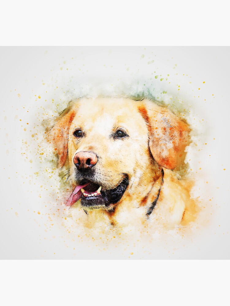 "An abstract painting of a Labrador " Sticker for Sale by utopianco ...