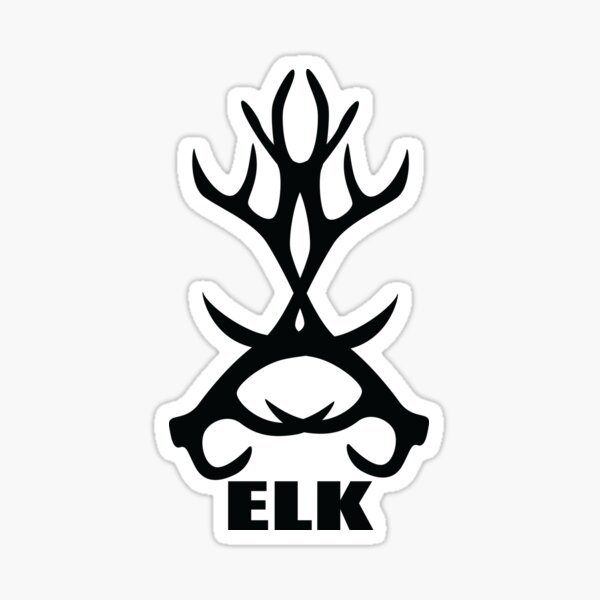 "Elk Antler Sticker Logo" Sticker for Sale by TazzytDesign | Redbubble