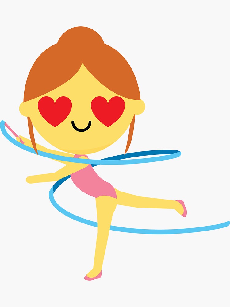 "Gymnastics Emoji " Sticker by HippoEmo | Redbubble