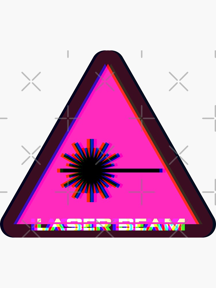 "Cyberpunk Laser Beam Sign - Neon Pink / Purple" Sticker for Sale by ...