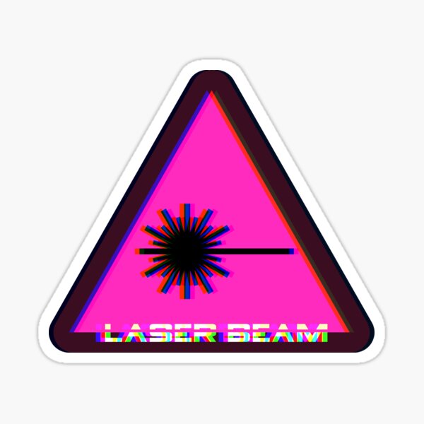 "Cyberpunk Laser Beam Sign - Neon Pink / Purple" Sticker for Sale by ...