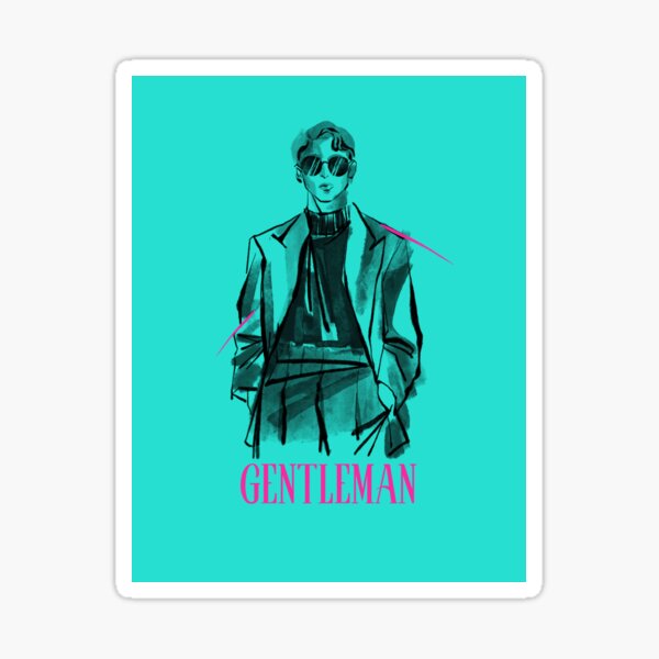 "GENTLEMAN" Sticker for Sale by dpartistdesign | Redbubble