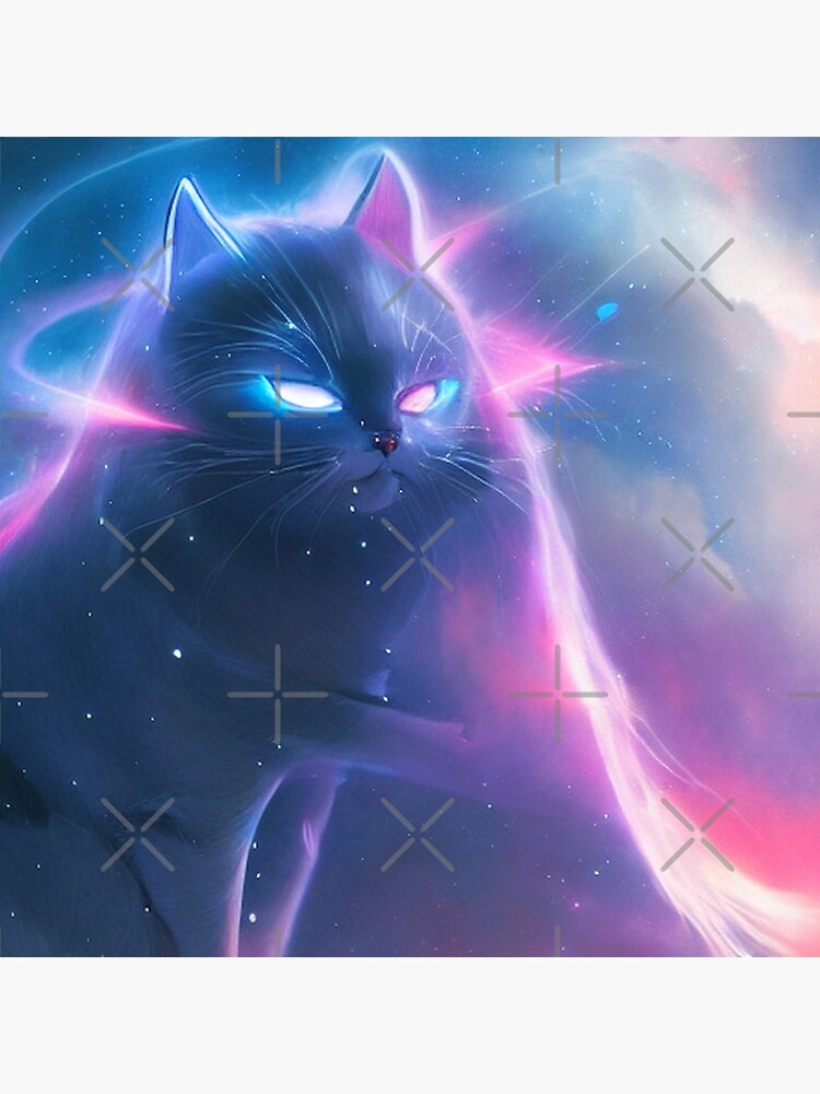 "Anime cat form of light from the nebula cat in space meow art" Poster ...