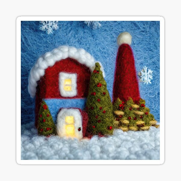 "a woolly house in a beautiful winter scenery" Sticker for Sale by ...