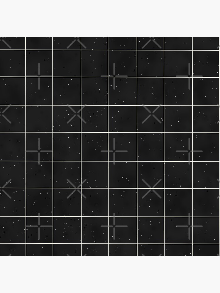 Black And White Space Grid Sticker For Sale By Charloote Redbubble