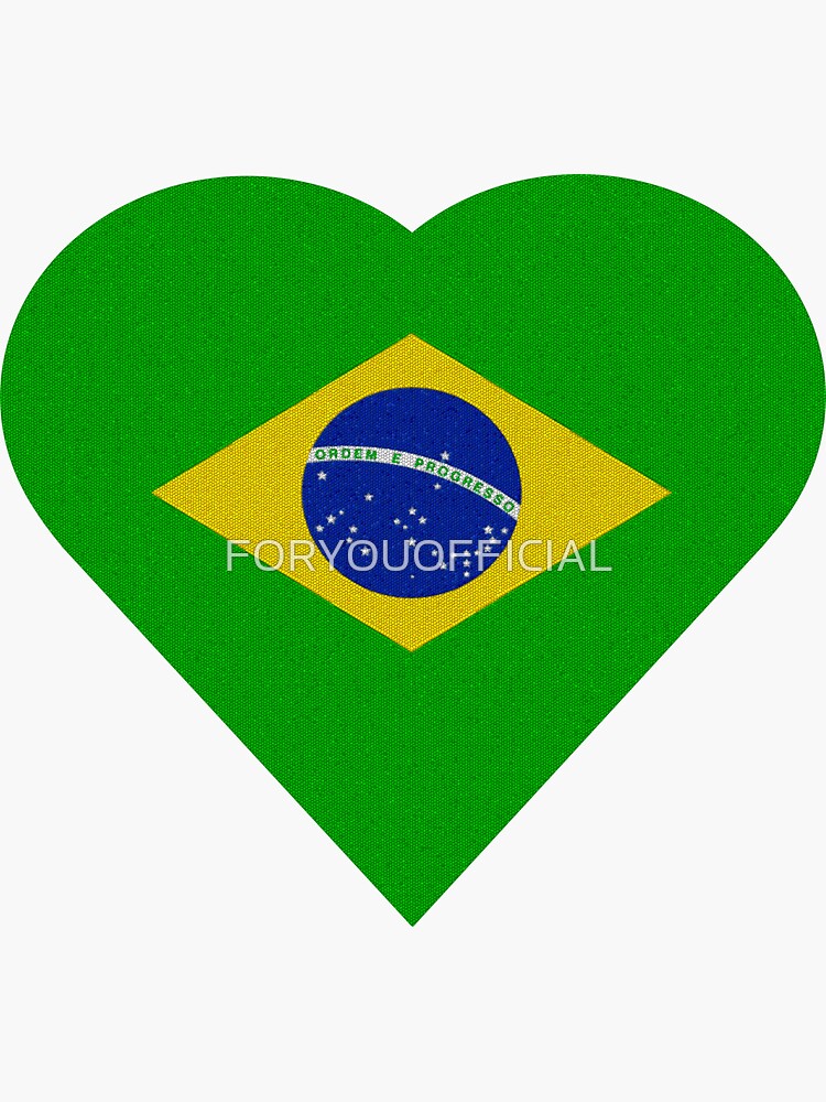 "Heart Brazil. flag of brazil. Brasil " Sticker for Sale by ...