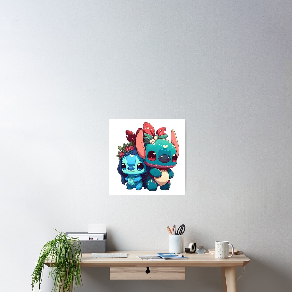 "Cute Chibi Stitch Kawaii" Poster for Sale by stickertopic | Redbubble