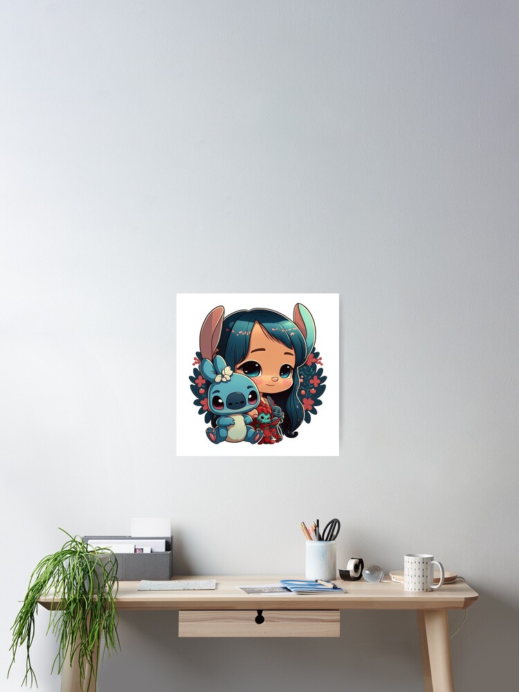 "Cute Chibi Stitch Kawaii" Poster for Sale by stickertopic | Redbubble