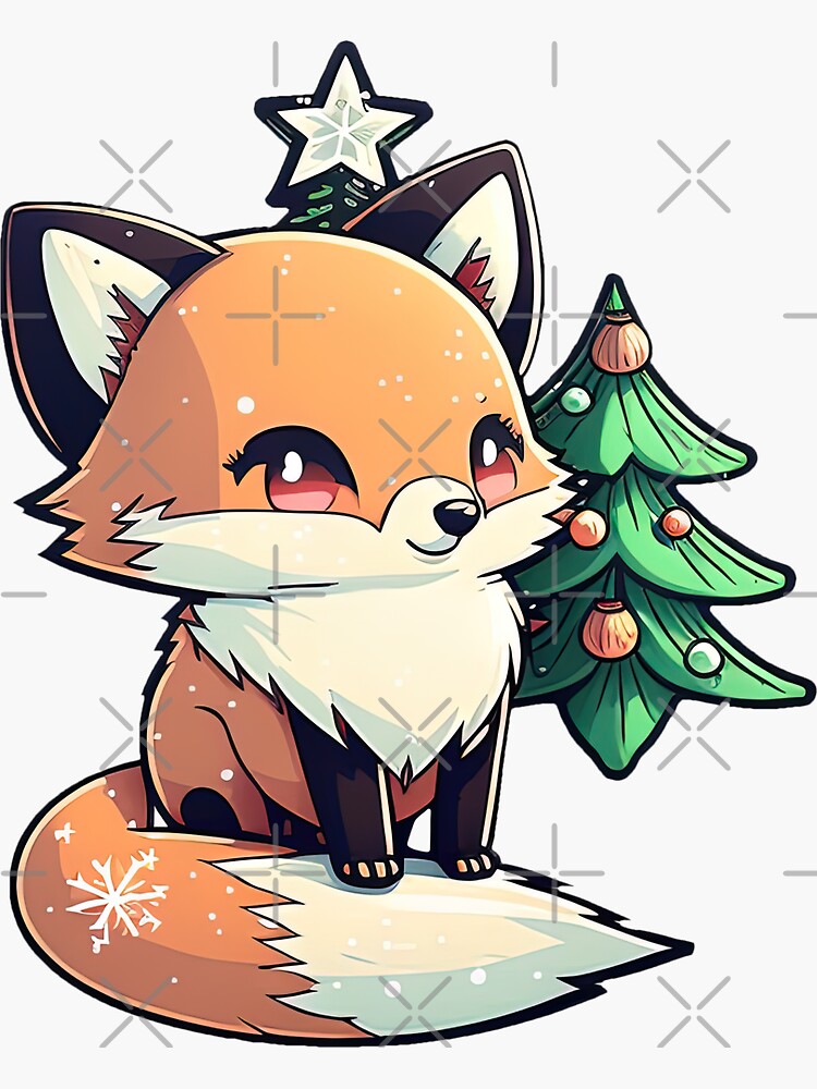 "Cute Chibi Fox Kawaii" Sticker for Sale by stickertopic | Redbubble