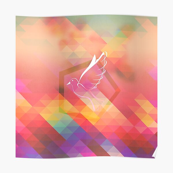 "Geometric Dove Composition" Poster for Sale by OurSimpleArts | Redbubble