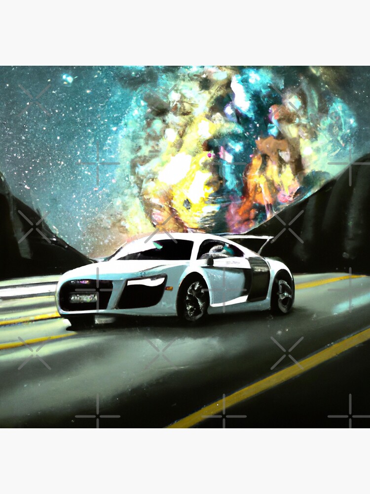 "Audi R8 in Space" Sticker for Sale by SpaceCars | Redbubble