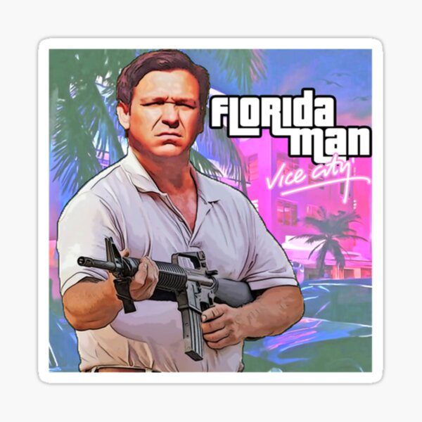 "Ron DeSantis Florida Man " Sticker for Sale by GymBullys | Redbubble