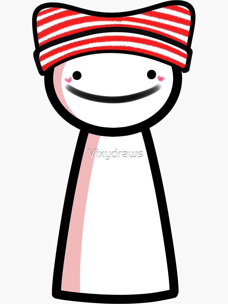 "Dream blob with a cat beanie" Sticker for Sale by Vixydraws | Redbubble