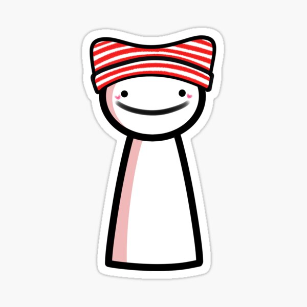 "Dream blob with a cat beanie" Sticker for Sale by Vixydraws | Redbubble