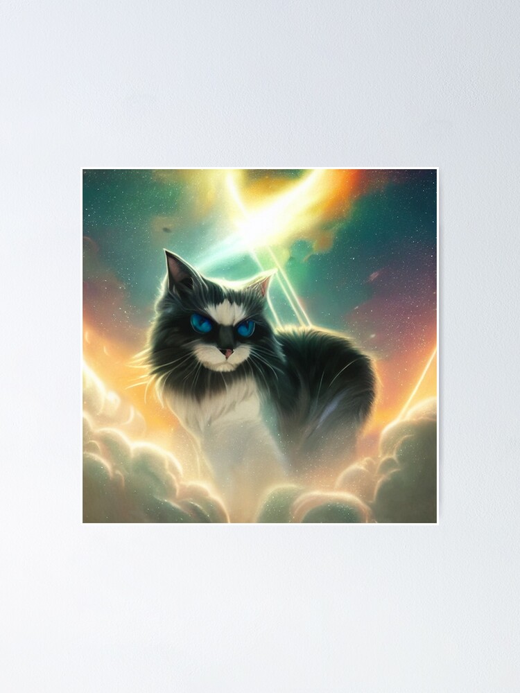 "Maine coone cat form of light from the nebula cat in space meow ...