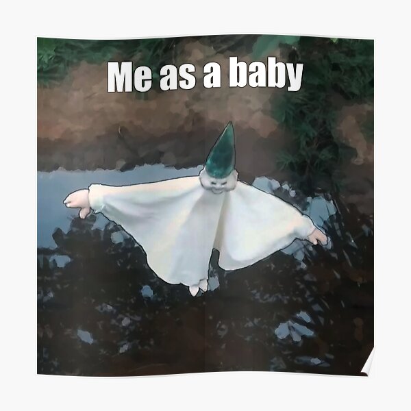 "Me as a baby Tik Tok meme" Poster for Sale by stersabriz | Redbubble