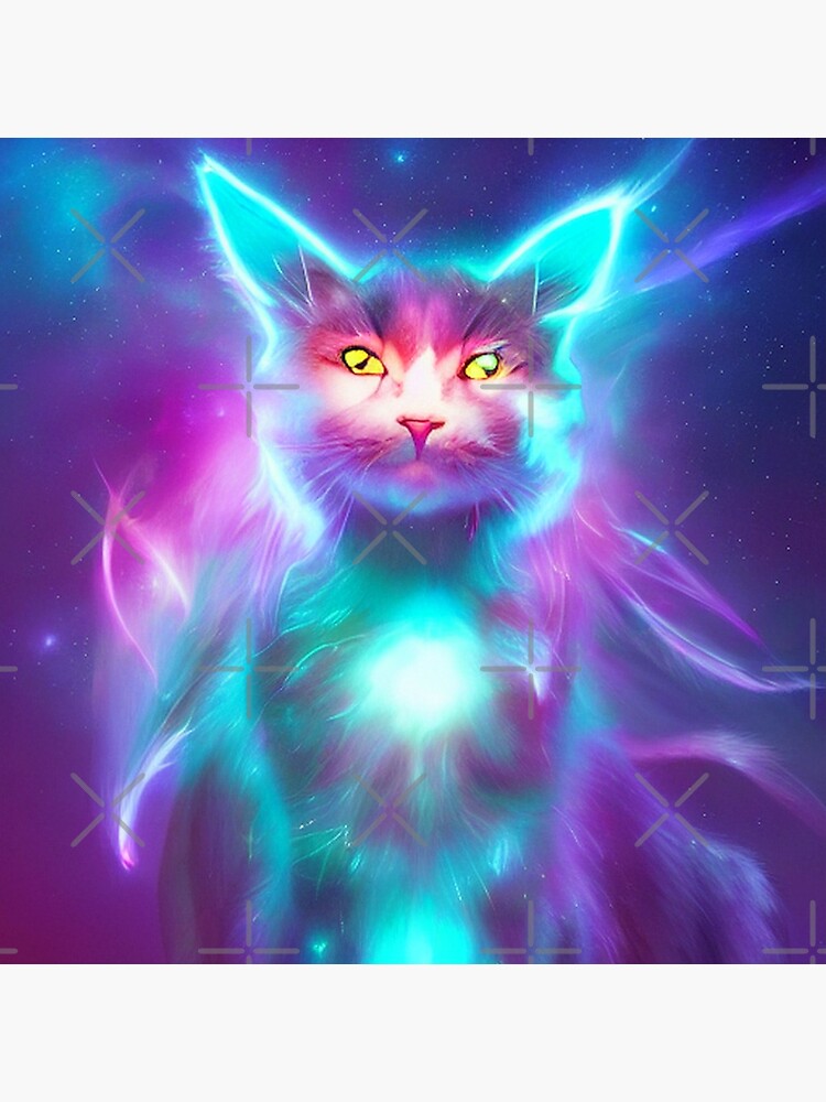 "Maine coone cat form of light from the nebula cat in space meow ...