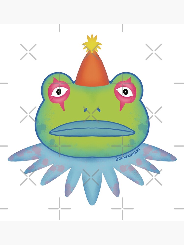"sad frog clown" Poster for Sale by AnnaGramotnik | Redbubble