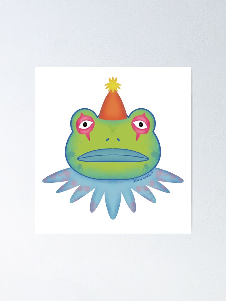"sad frog clown" Poster for Sale by AnnaGramotnik | Redbubble