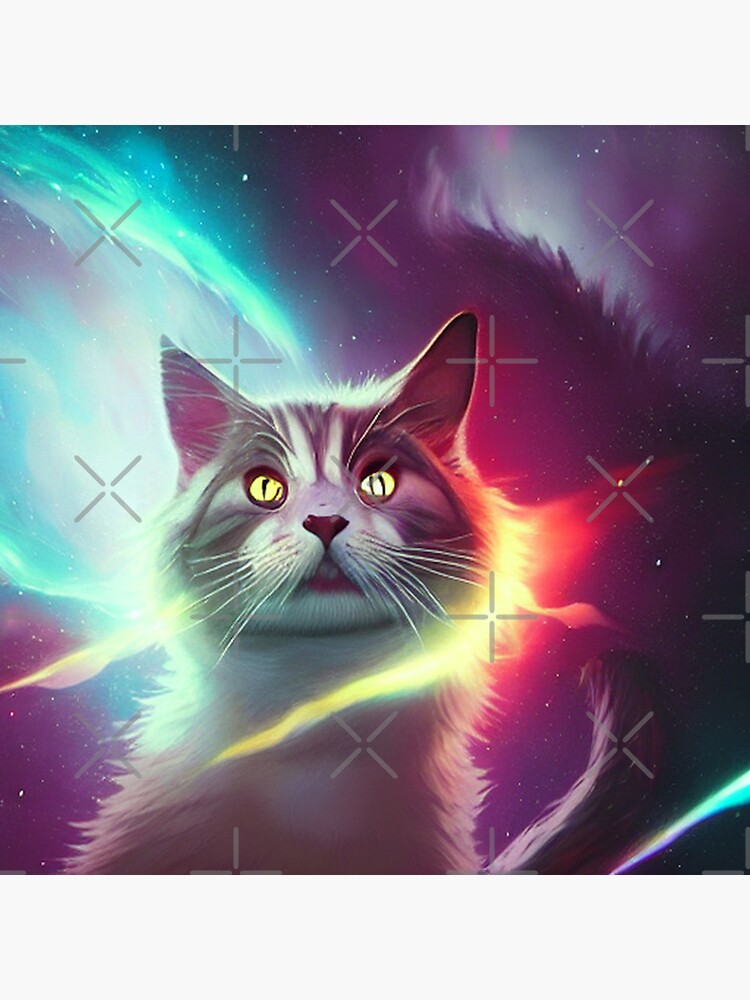 "Maine coone cat form of light from the nebula cat in space meow ...