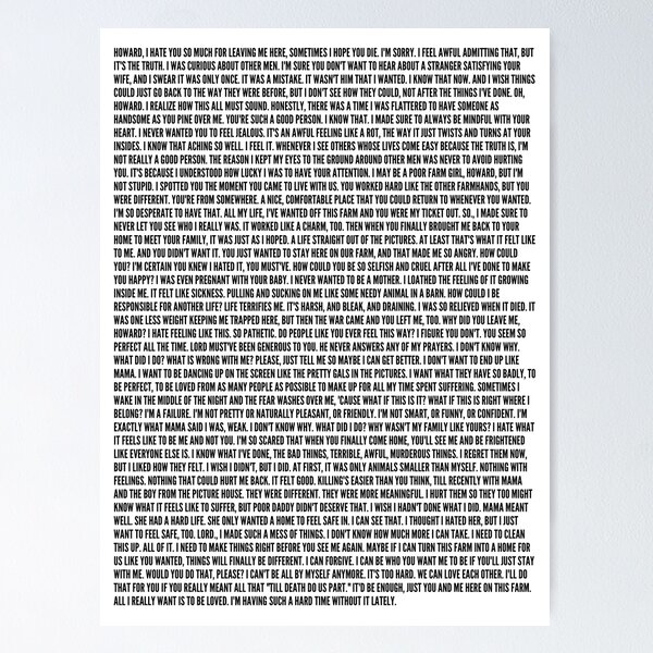 "Pearl’s monologue " Poster for Sale by comrademittens | Redbubble