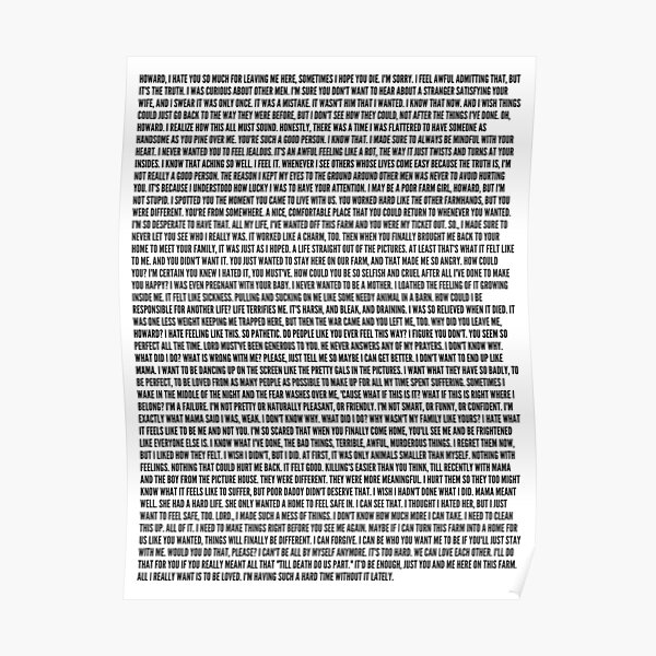 "Pearl’s monologue " Poster for Sale by comrademittens | Redbubble