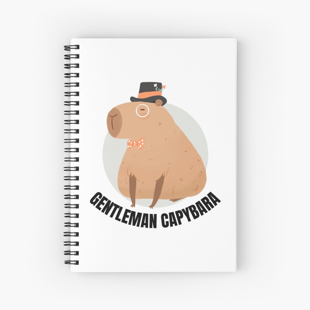"Funny cute gentlemen capybara illustration - an adorable capybara with ...