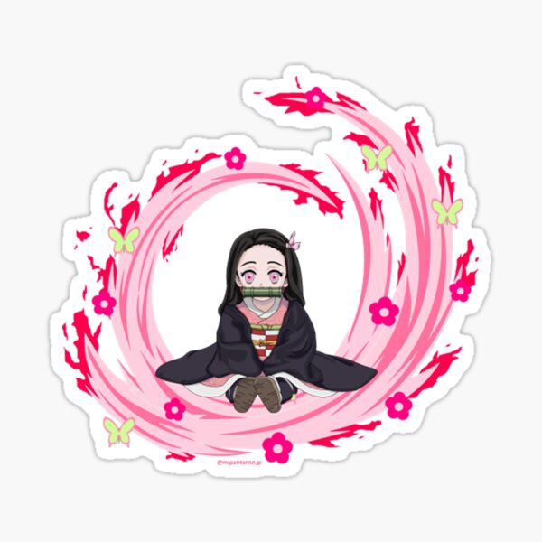"Beautiful Nezuko" Sticker for Sale by bertha2k1bdoris | Redbubble