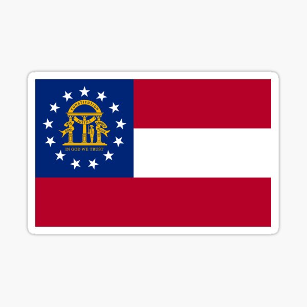 "Georgia Flag" Sticker for Sale by VinCollector | Redbubble