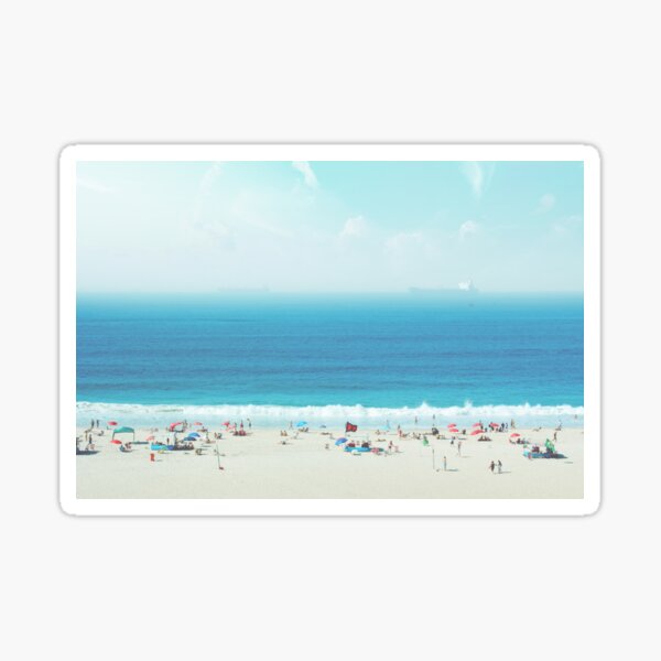 "Vintage Beach Scene" Sticker for Sale by TheMerchPeddler | Redbubble