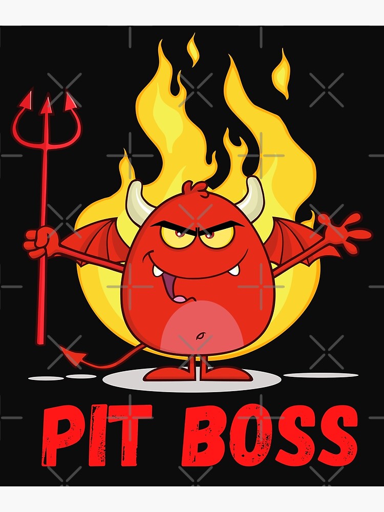 "Funny BBQ Pit Boss Devil" Poster for Sale by Lost-World-Shop | Redbubble
