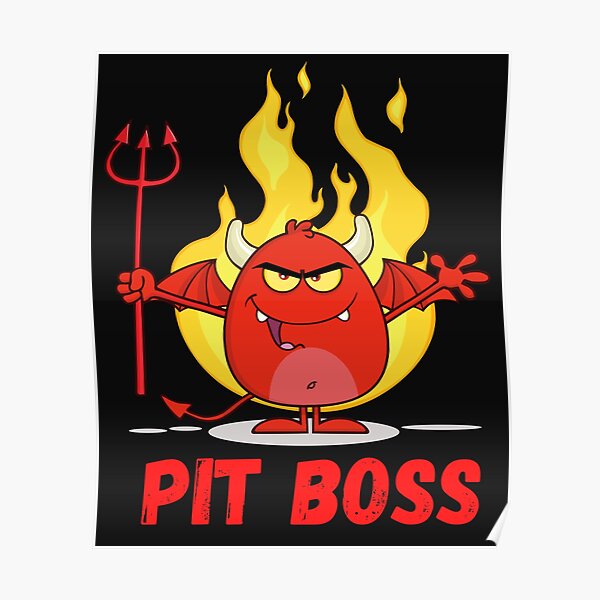 "Funny BBQ Pit Boss Devil" Poster for Sale by Lost-World-Shop | Redbubble
